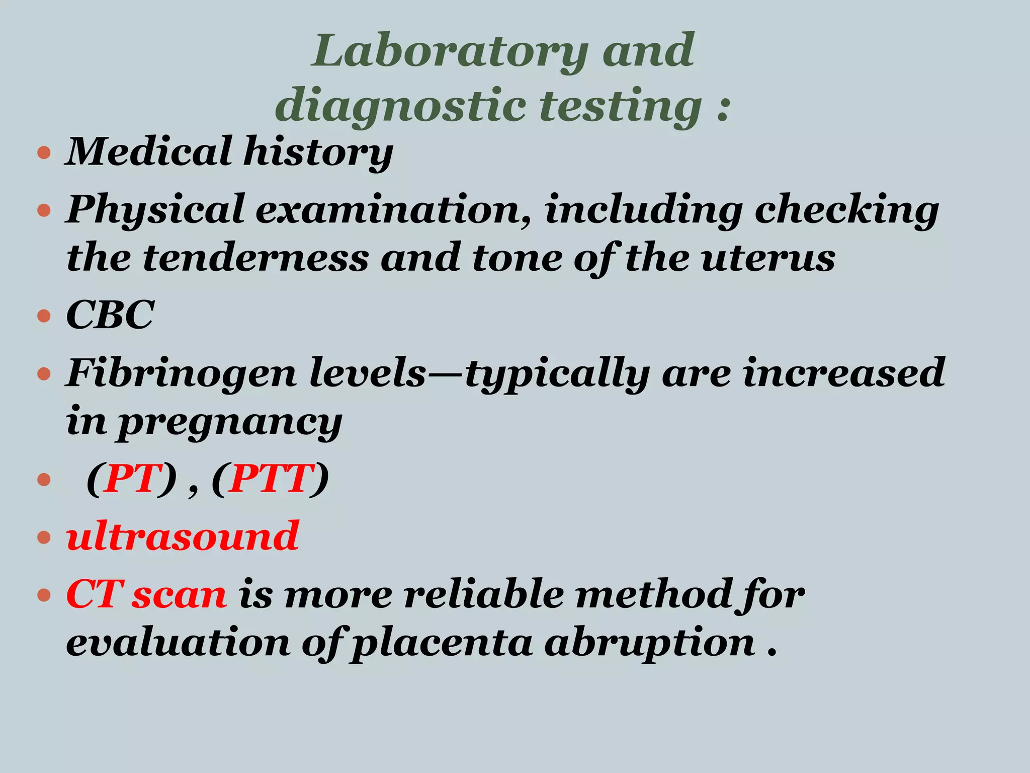 Abruption Placenta And Placenta Previa Pptx