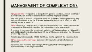 Antepartum Haemorrhage: Abruptio Placenta | PPT