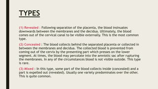 Antepartum Haemorrhage: Abruptio Placenta | PPTX