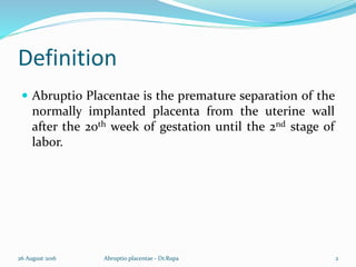 Abruptio placentae | PPTX
