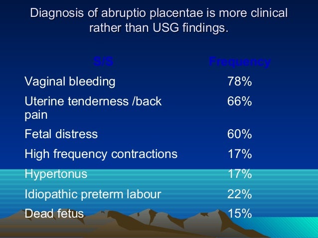 Abruptio placenta vld