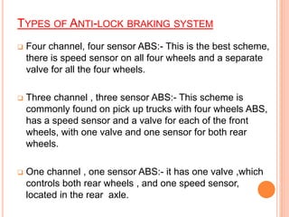 Anti Lock braking System | PPTX