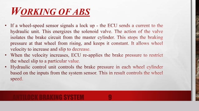 Abs (Anti-lock braking system ) | PPTX | Physics | Science