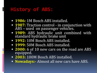 ANTI LOCK BRAKING SYSTEM | PPT