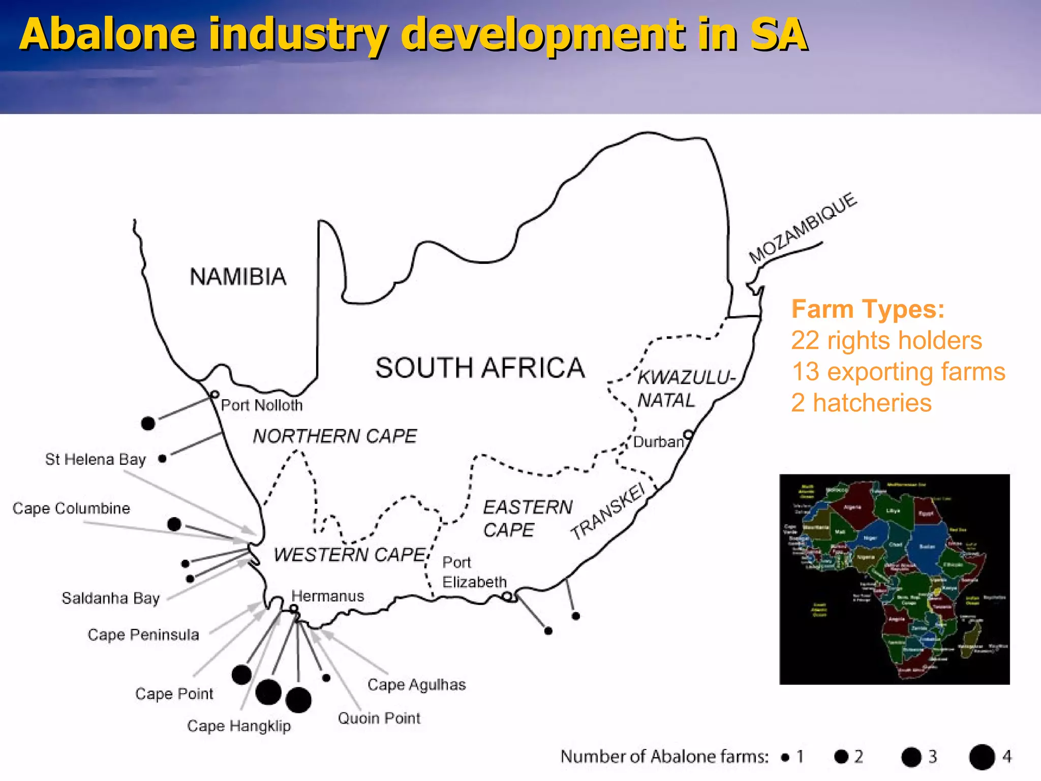 Abalone (Haliotis midae) farming and seaweed harvesting in South Africa ...