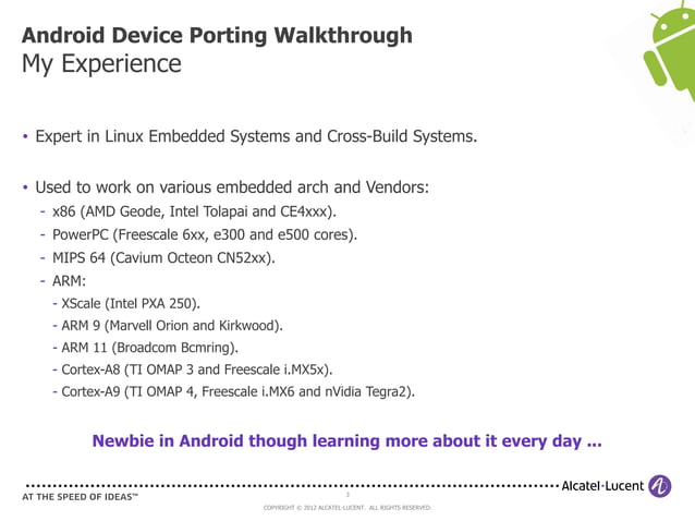 ABS 2012 - Android Device Porting Walkthrough | PPT