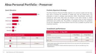 Absa bank, Senate group conference - presentation by ABSA stockbrokers ...