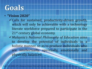 ICT Education in Malaysia | PPTX | Education industry | Industries