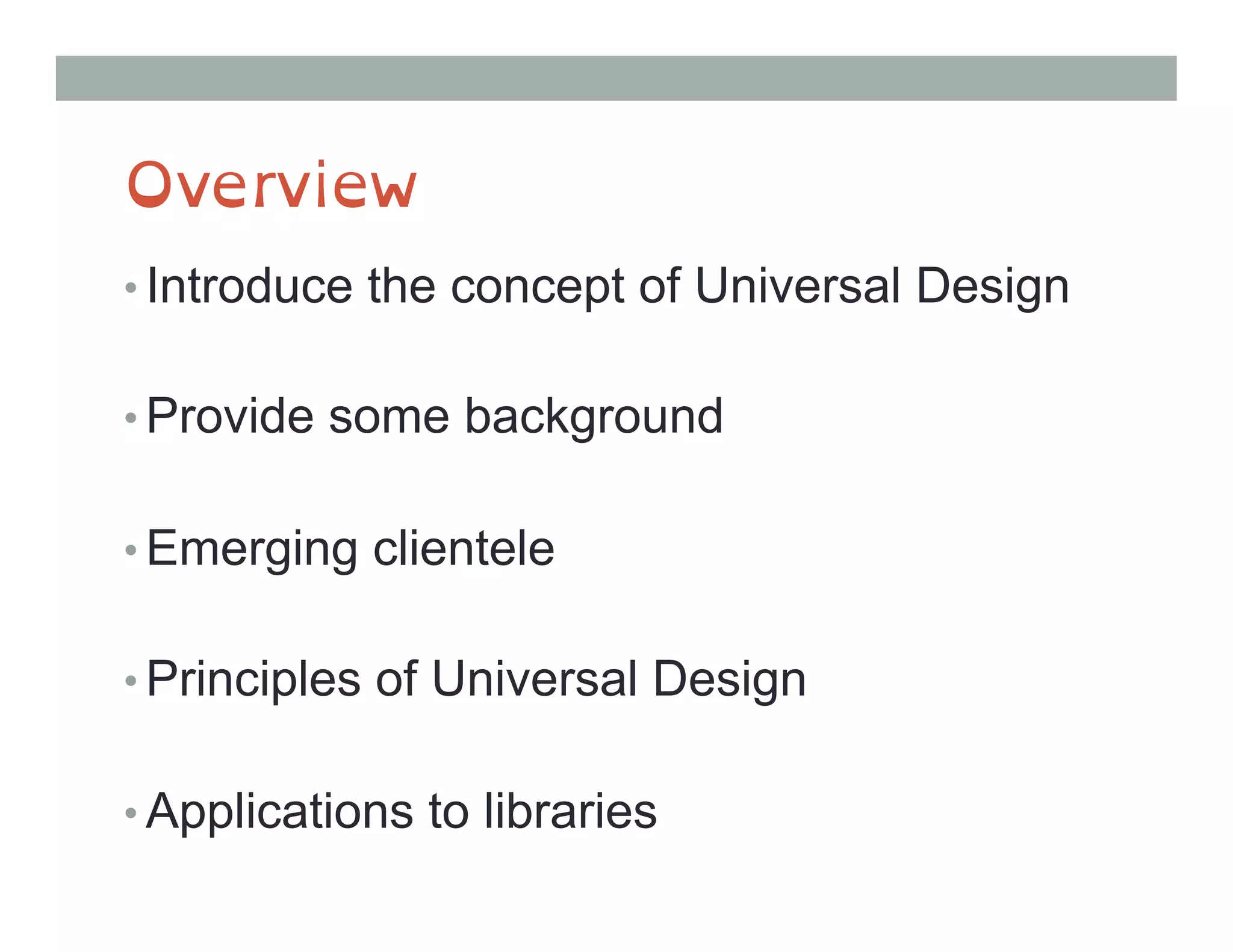 Universal Design in Health Libraries | PPT