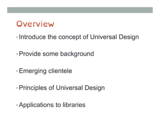 Universal Design in Health Libraries | PPT