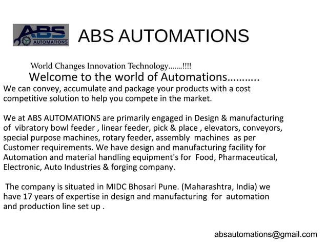 ABS Automation Presentation | PPT