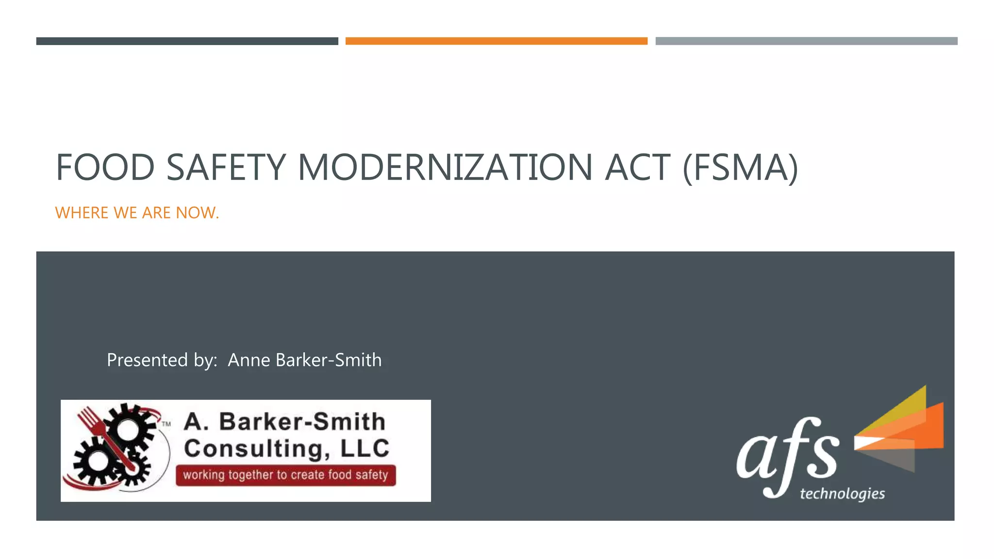 ABSC - FSMA Presentation | PPTX