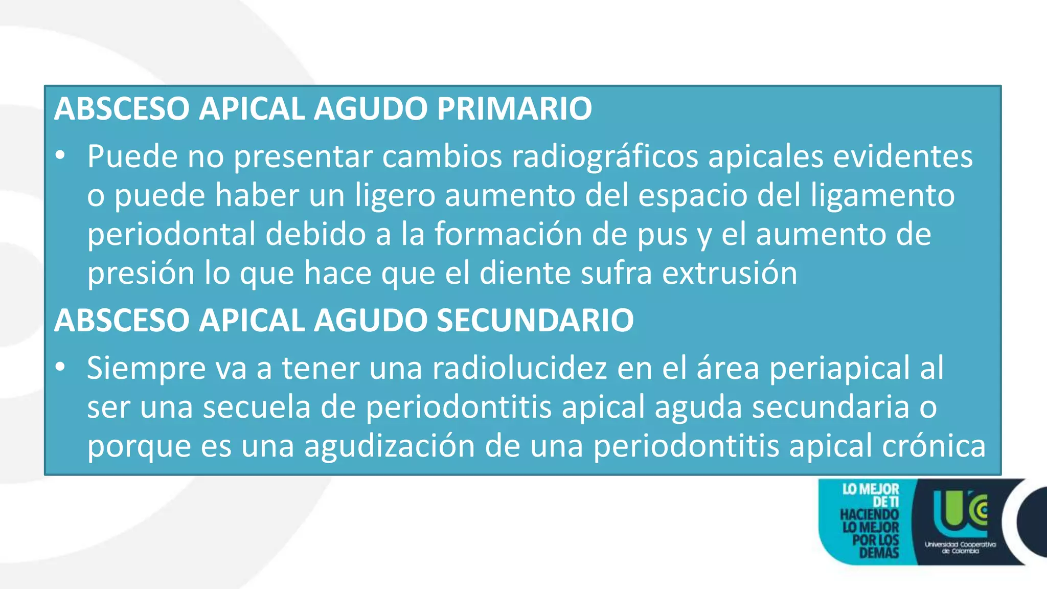Absceso apical agudo y crónico | PPTX