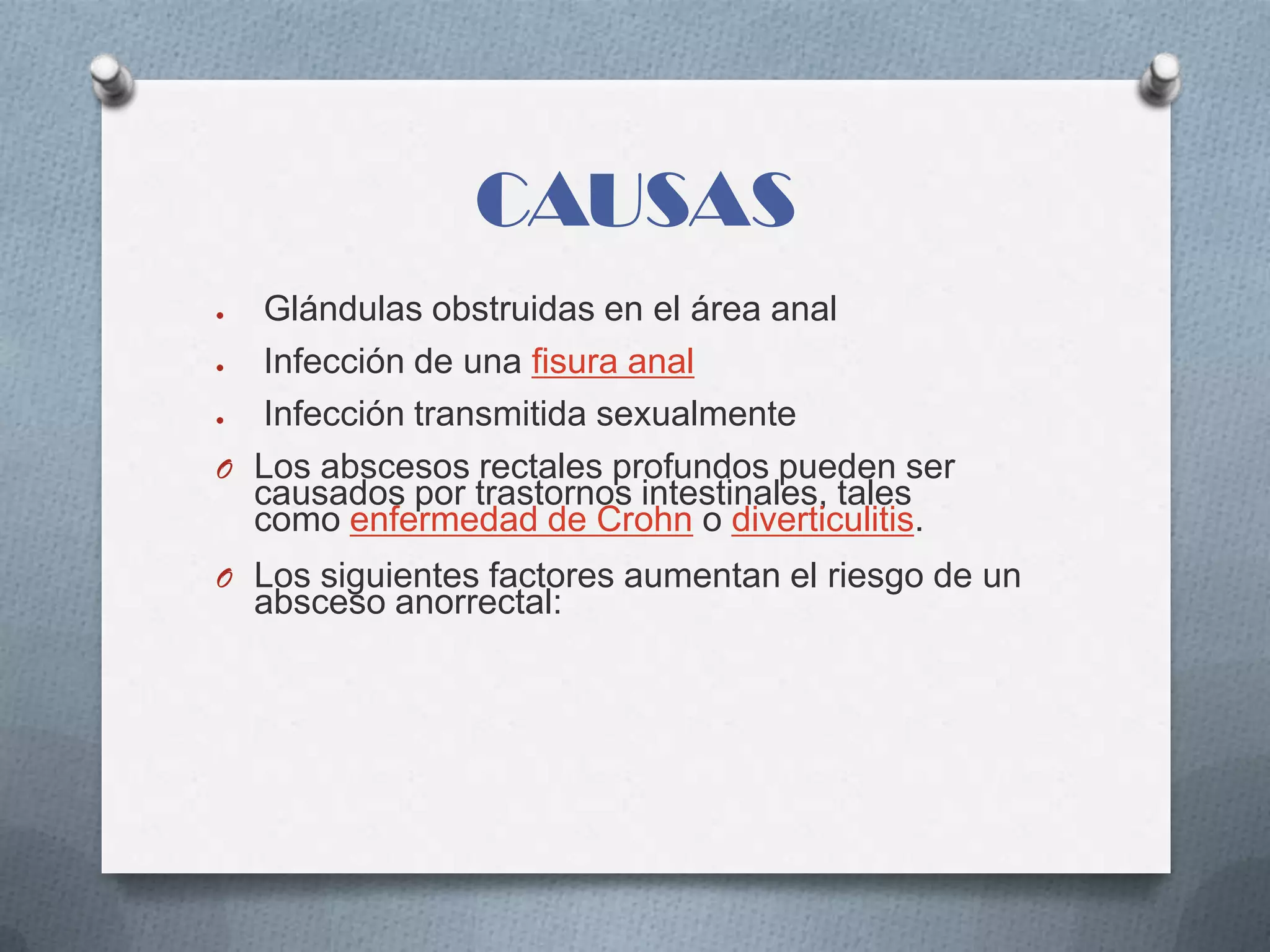 Prentacion Absceso anorrectal | PPT