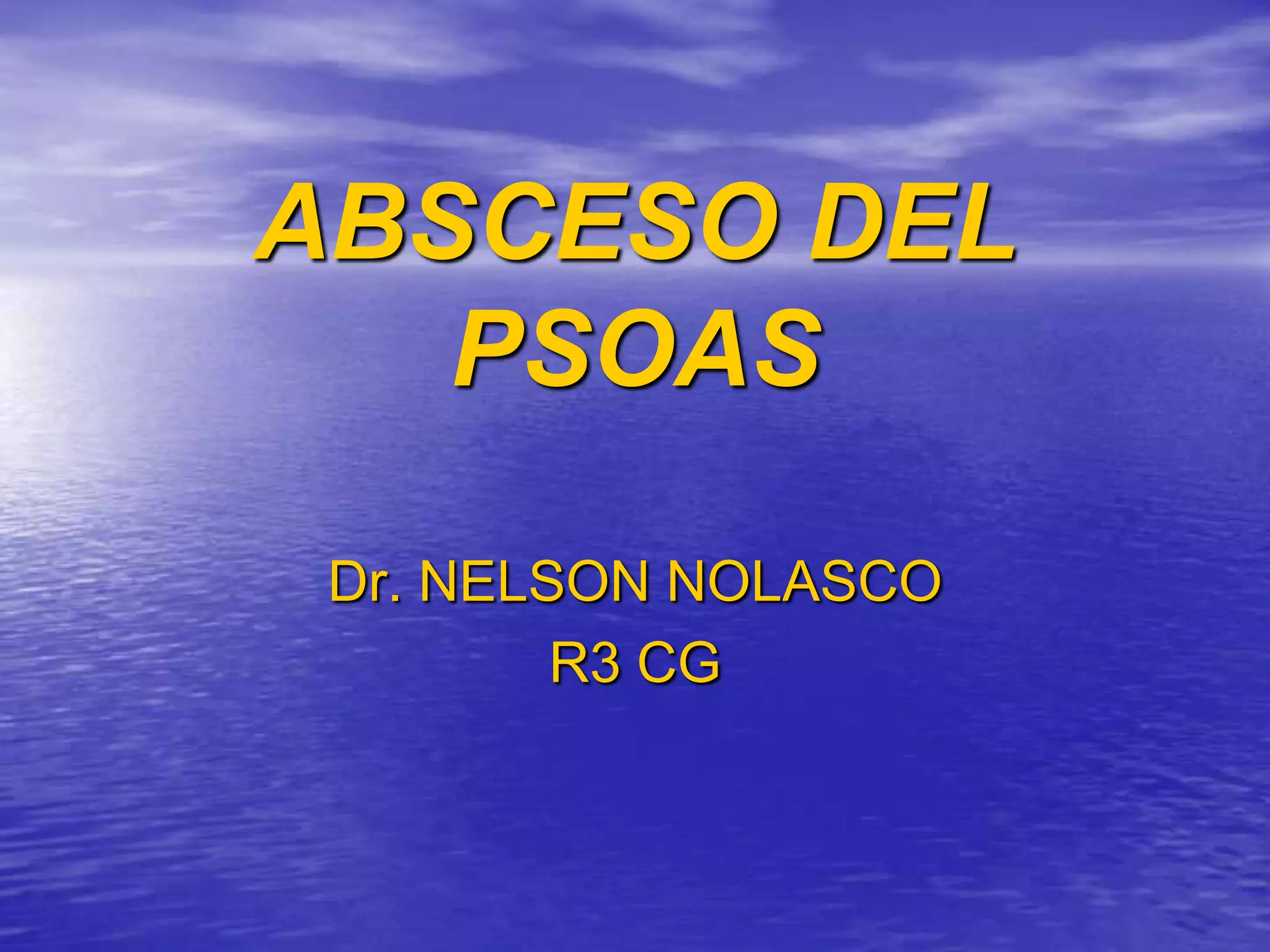 Absceso Del Psoas | PPT