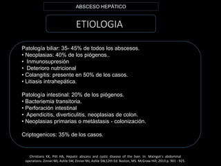 Absceso Hepático (Piogeno y Amebiano) | PPTX