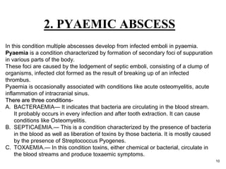 Abscess and its types, treatment . SINUS and its types | PPT