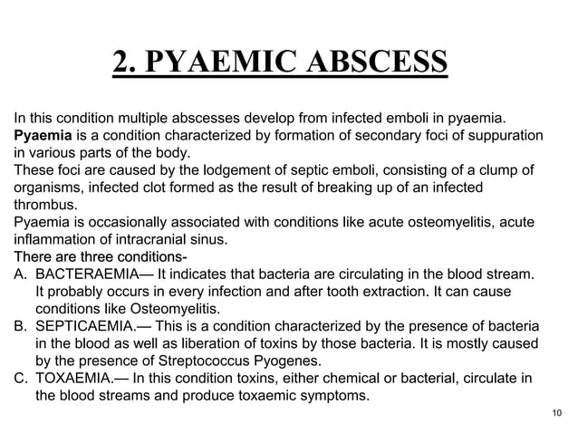 Abscess and its types, treatment . SINUS and its types | PPT