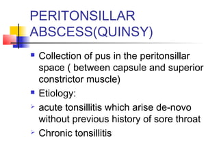 Abscesses in relation to pharynx | PPT