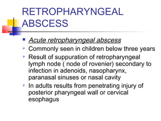 Abscesses in relation to pharynx | PPT