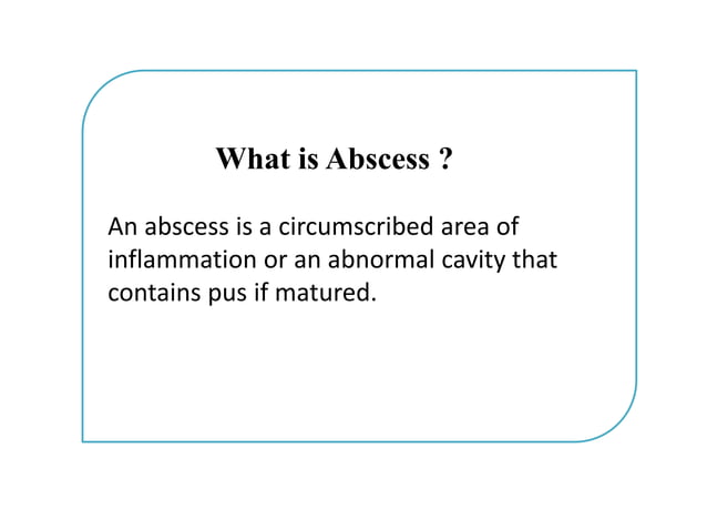 Abscess and its management | PPTX