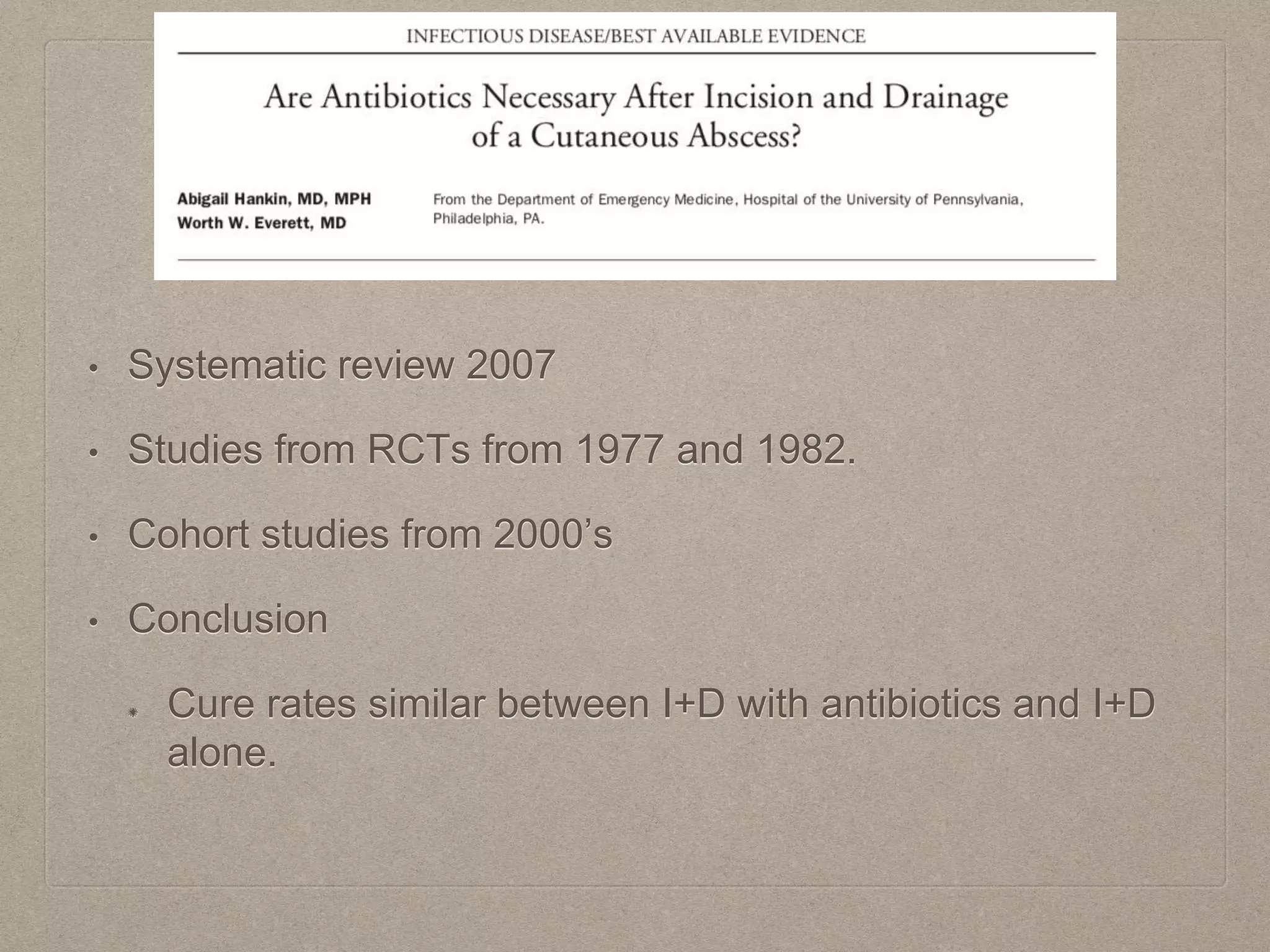Abscess management | PPT