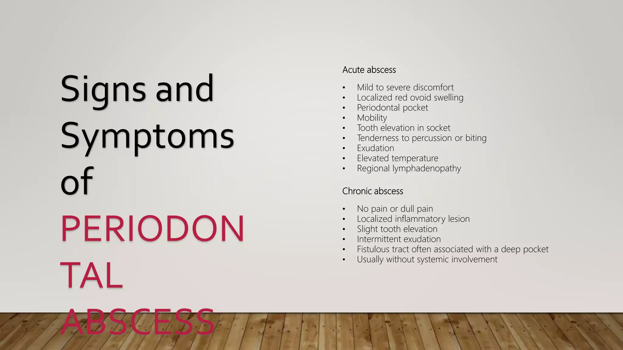Abscess of periodontium | PPTX