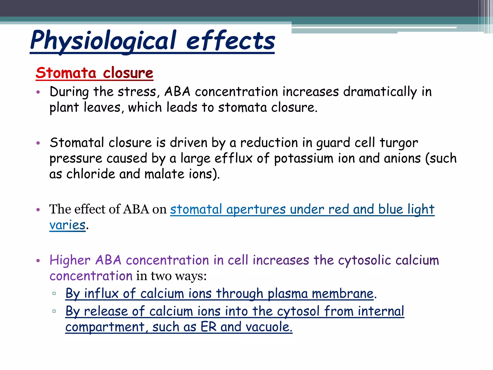 Plant hormone (Part-4)- Abscisic acid | PPTX