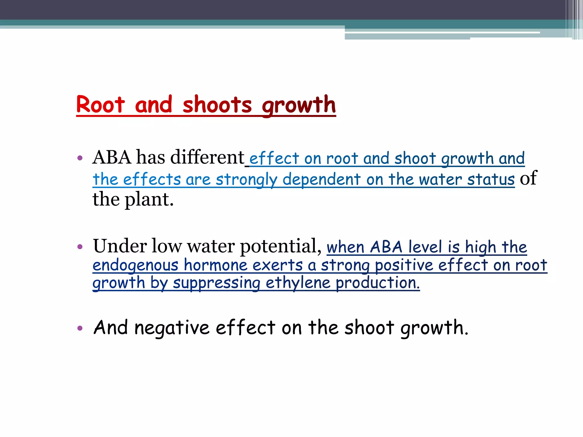 Plant hormone (Part-4)- Abscisic acid | PPTX