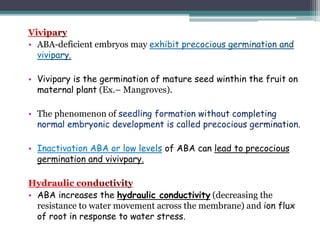 Plant hormone (Part-4)- Abscisic acid | PPTX