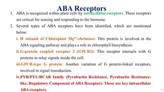 Abscisic acid - Biosynthesis, Metabolism, Signal Perception ...