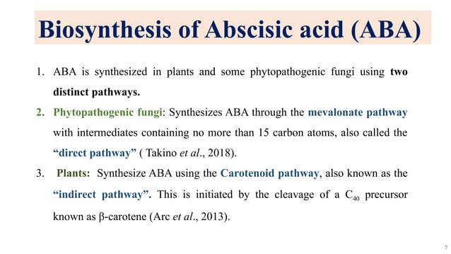 Abscisic acid - Biosynthesis, Metabolism, Signal Perception & Transduction.pptx