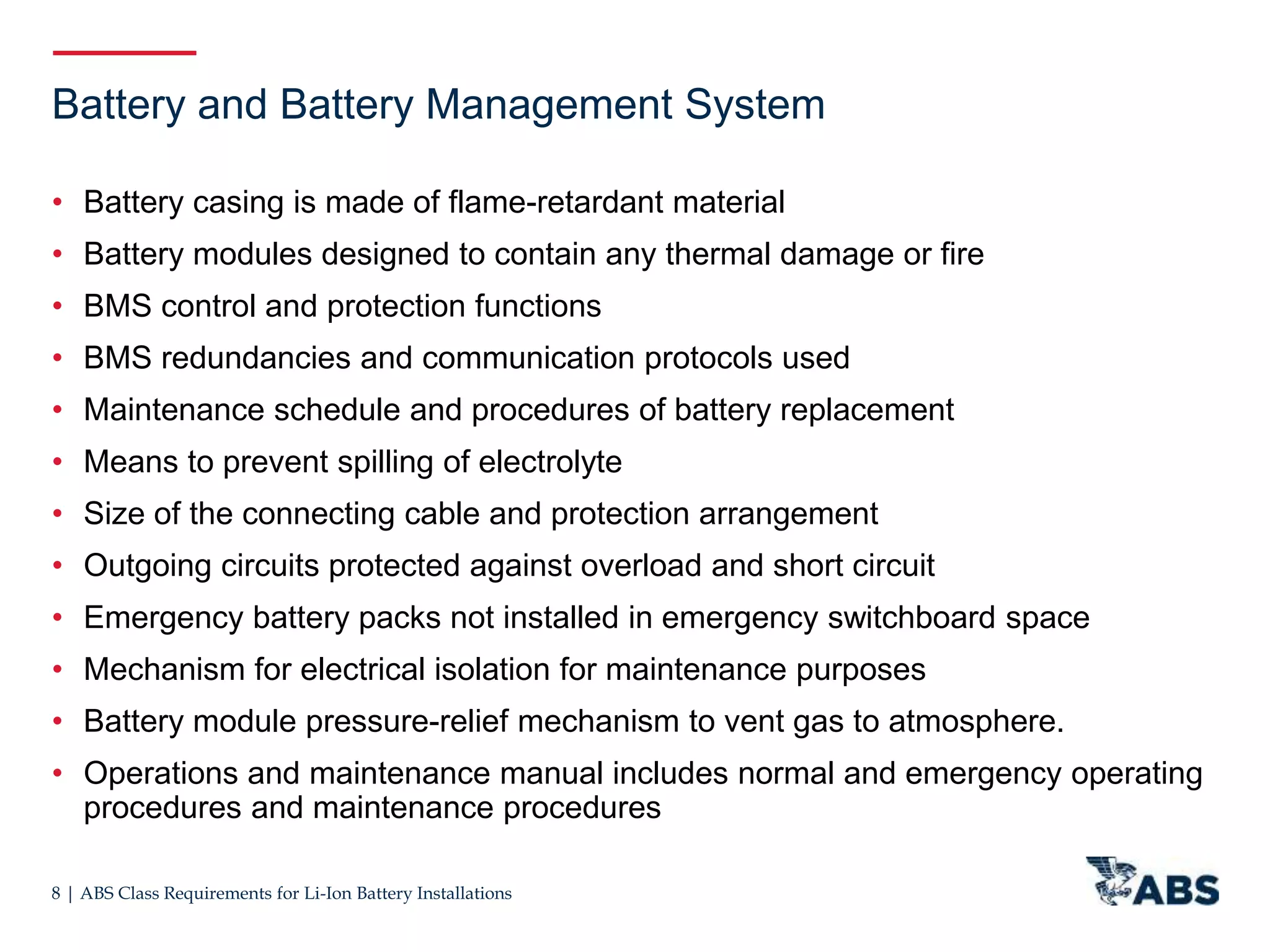 ABS Class Requirements Li-ion Battery Installations.pptx