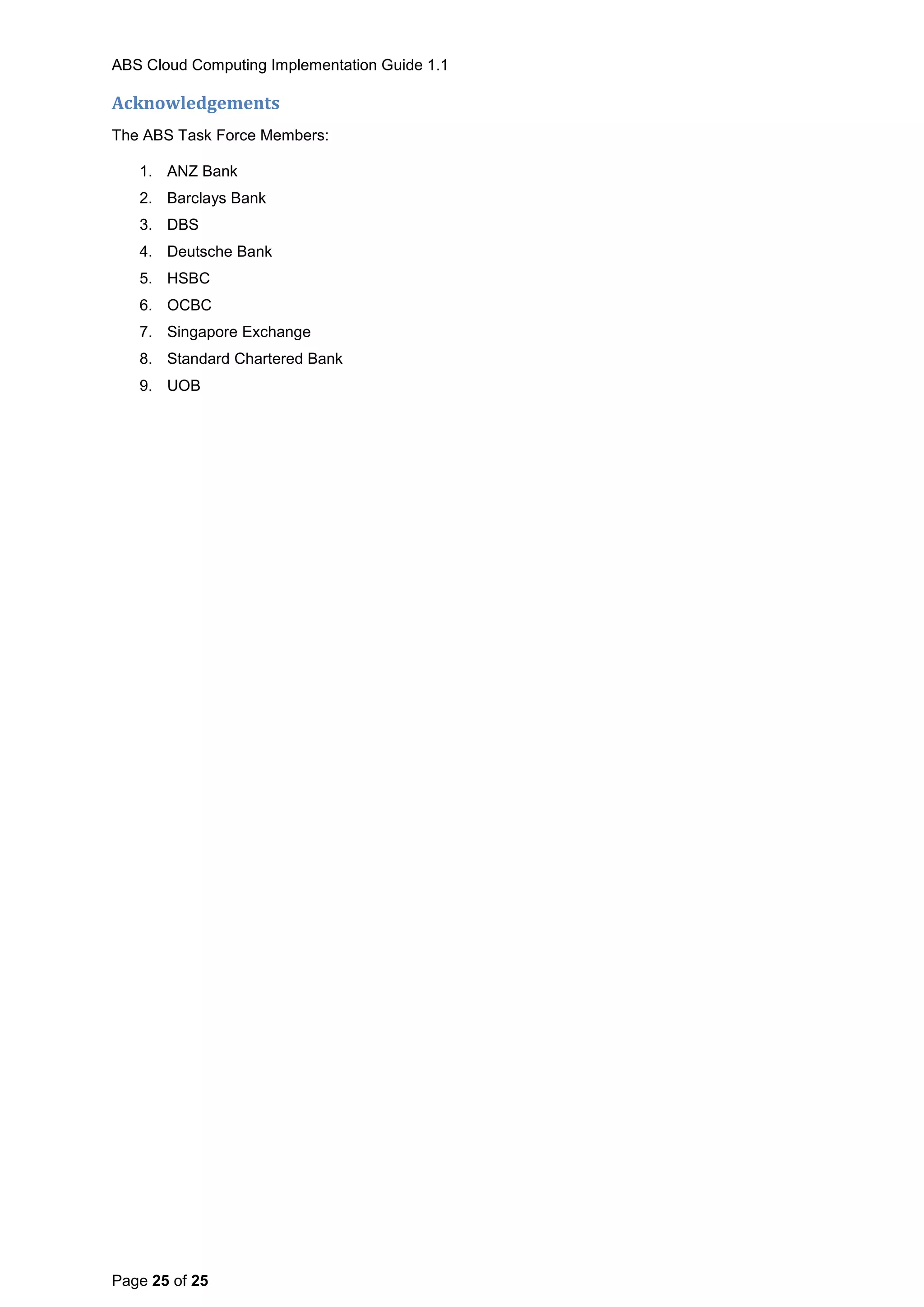 ABS Cloud Computing Implementation Guide 1.1 | PDF