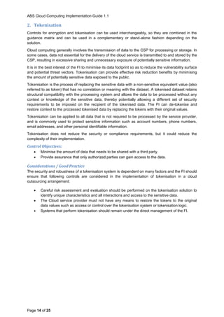 ABS Cloud Computing Implementation Guide 1.1 | PDF