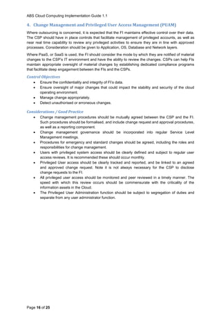 ABS Cloud Computing Implementation Guide 1.1 | PDF