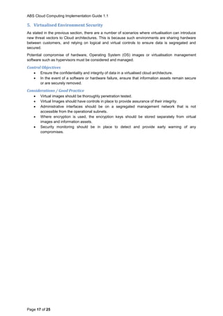ABS Cloud Computing Implementation Guide 1.1 | PDF
