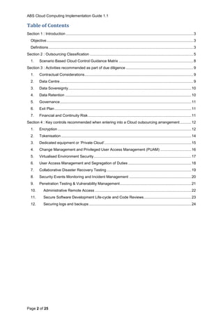 ABS Cloud Computing Implementation Guide 1.1 | PDF