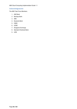 ABS Cloud Computing Implementation Guide 1.1 | PDF