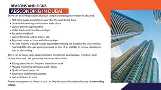 Absconding in the UAE: A Complete Guide. | PDF