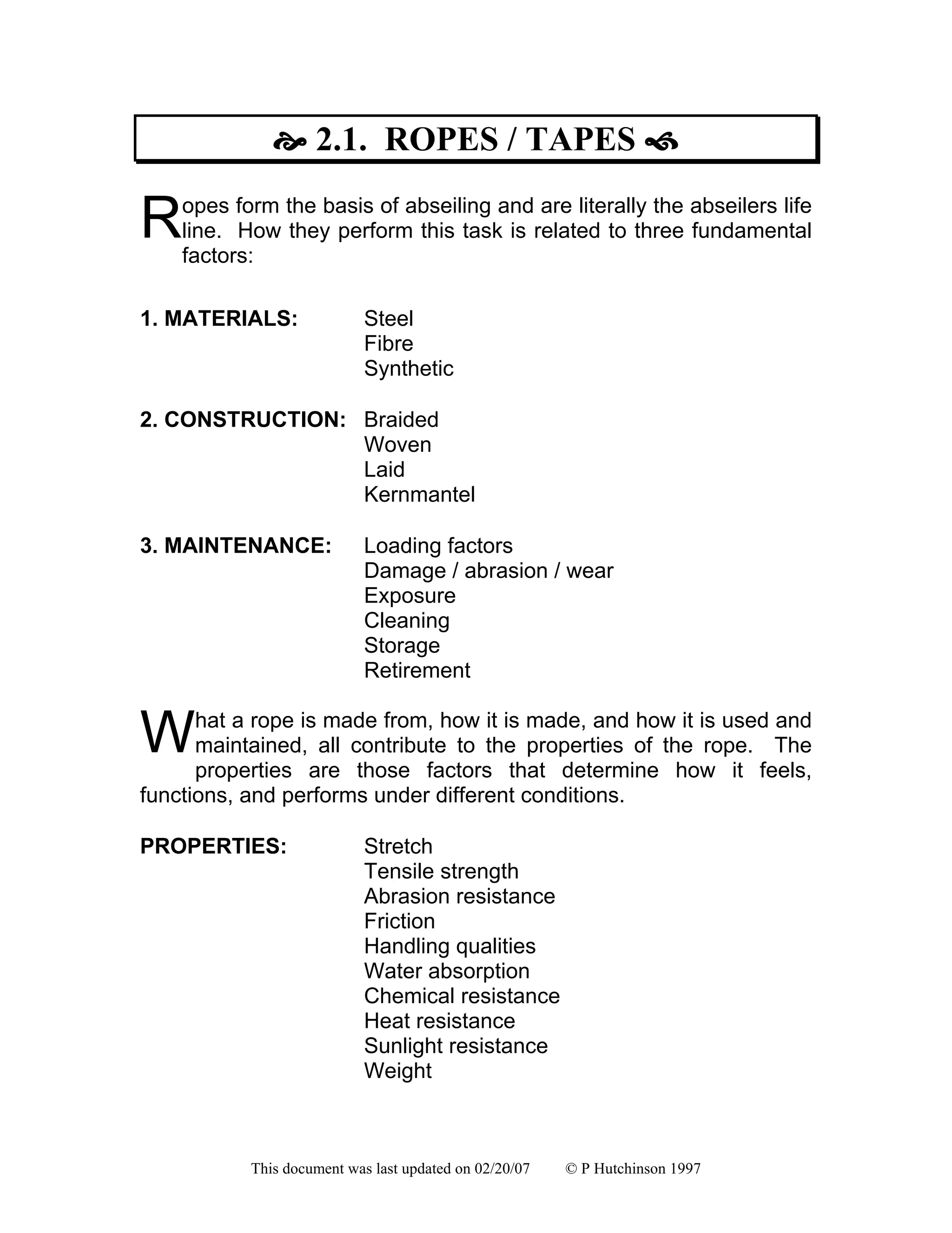 Abseiling techniques manual | PDF