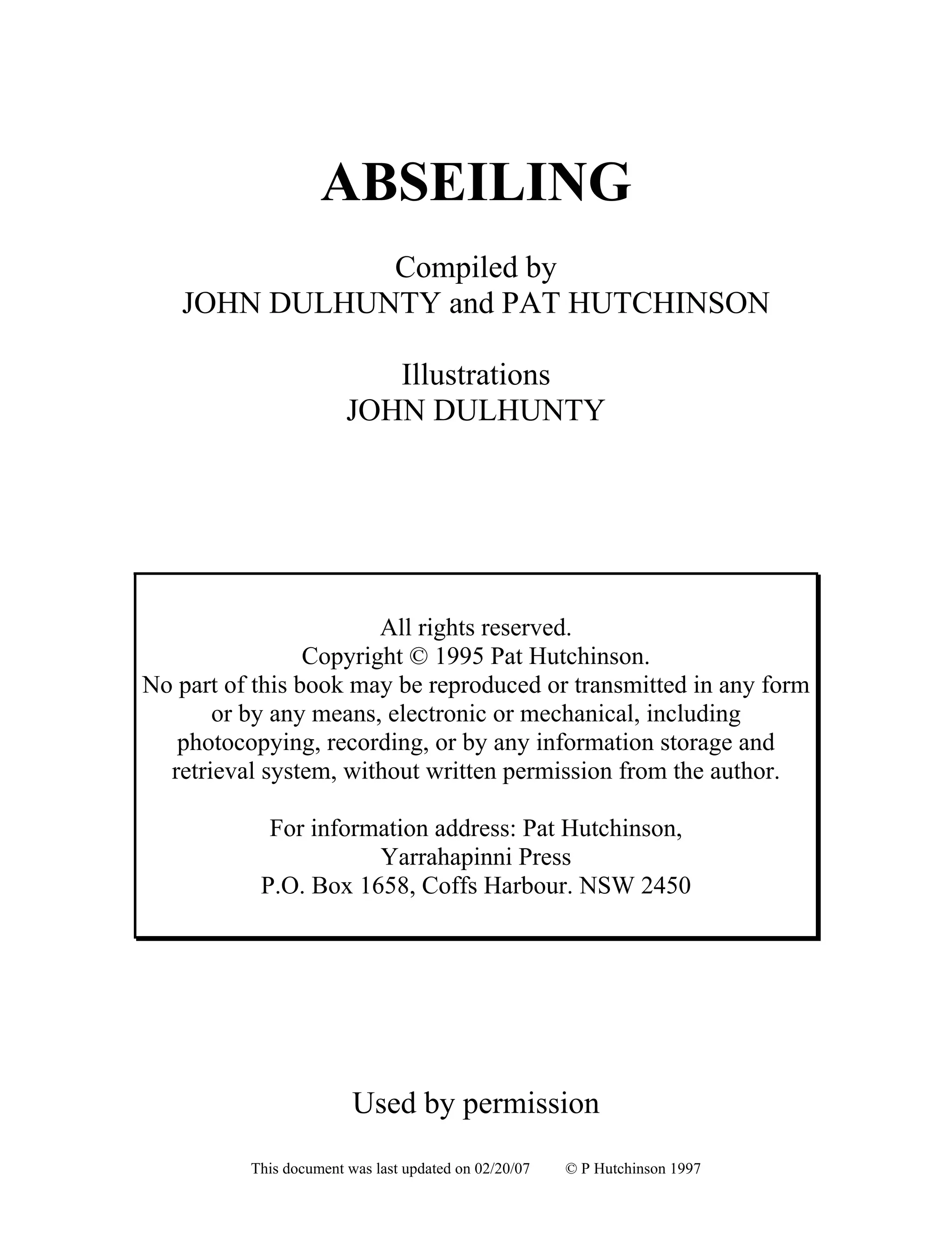 Abseiling techniques manual | PDF