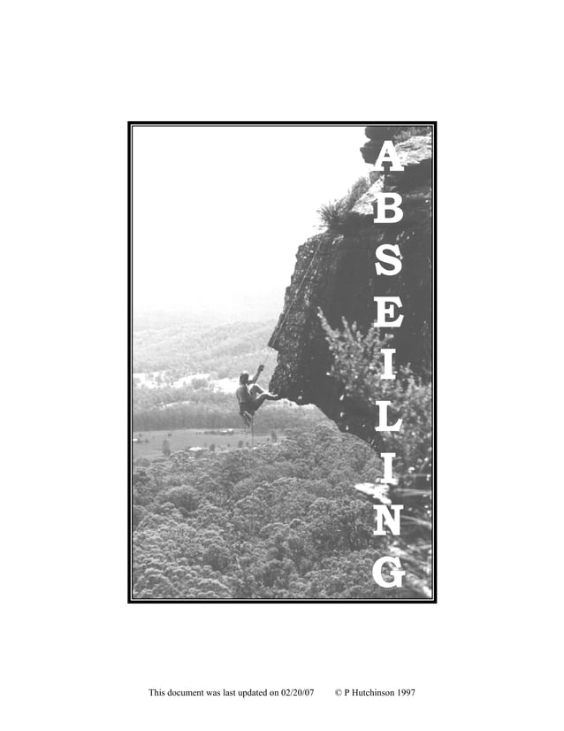 Abseiling techniques manual | PDF