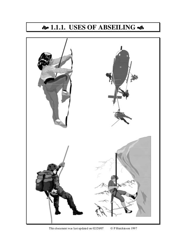 Abseiling techniques manual
