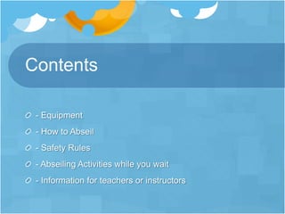 Abseiling Tower Briefing with Video | PPT