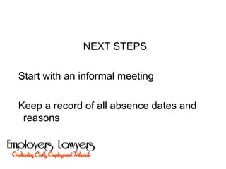 Absence | PPT | Resume Writing and Advice | Job Search