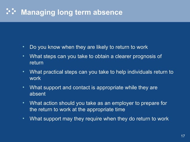 Absence Management Presentation | PPT