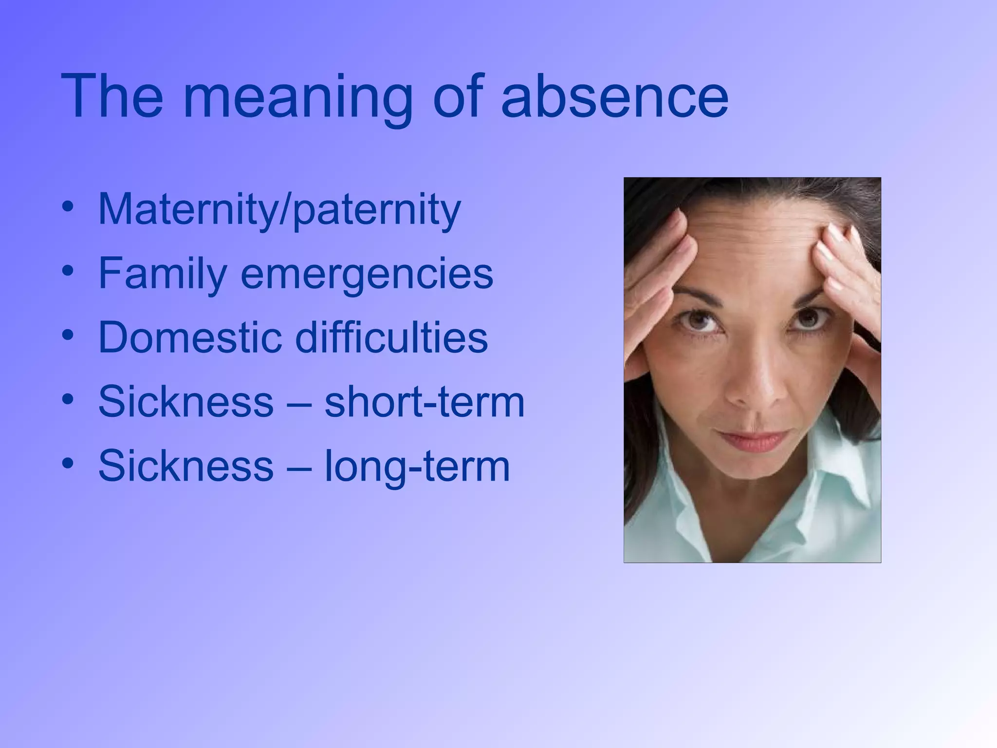 Absence management slides | PPT