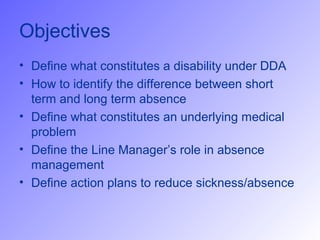 Absence management slides | PPT