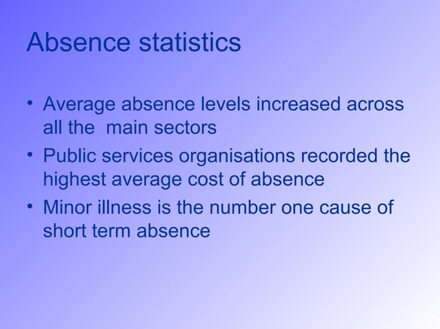 Absence management slides | PPT
